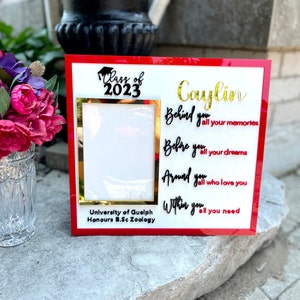 Personalized Graduation Photo Frame, Class of 2024 Grad Gift ...