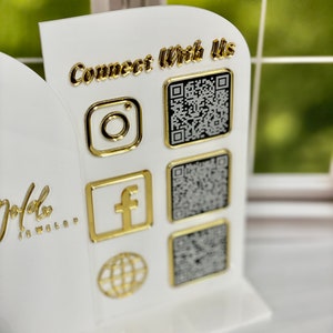 Multi Panel QR Code Sign, Permanent Jewelry Pricing Sign, Triple ...