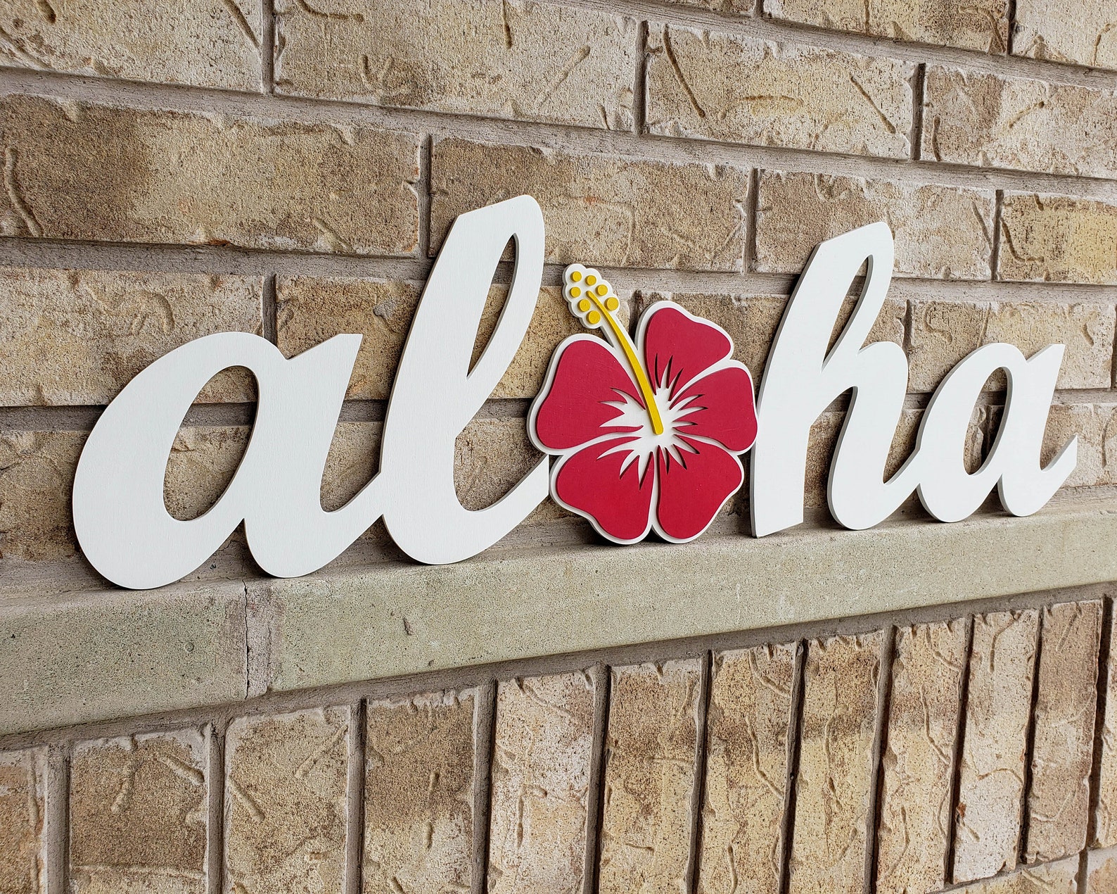 Aloha Welcome Wood Sign Hawaiian Aloha Sign Hawaiian Room - Etsy