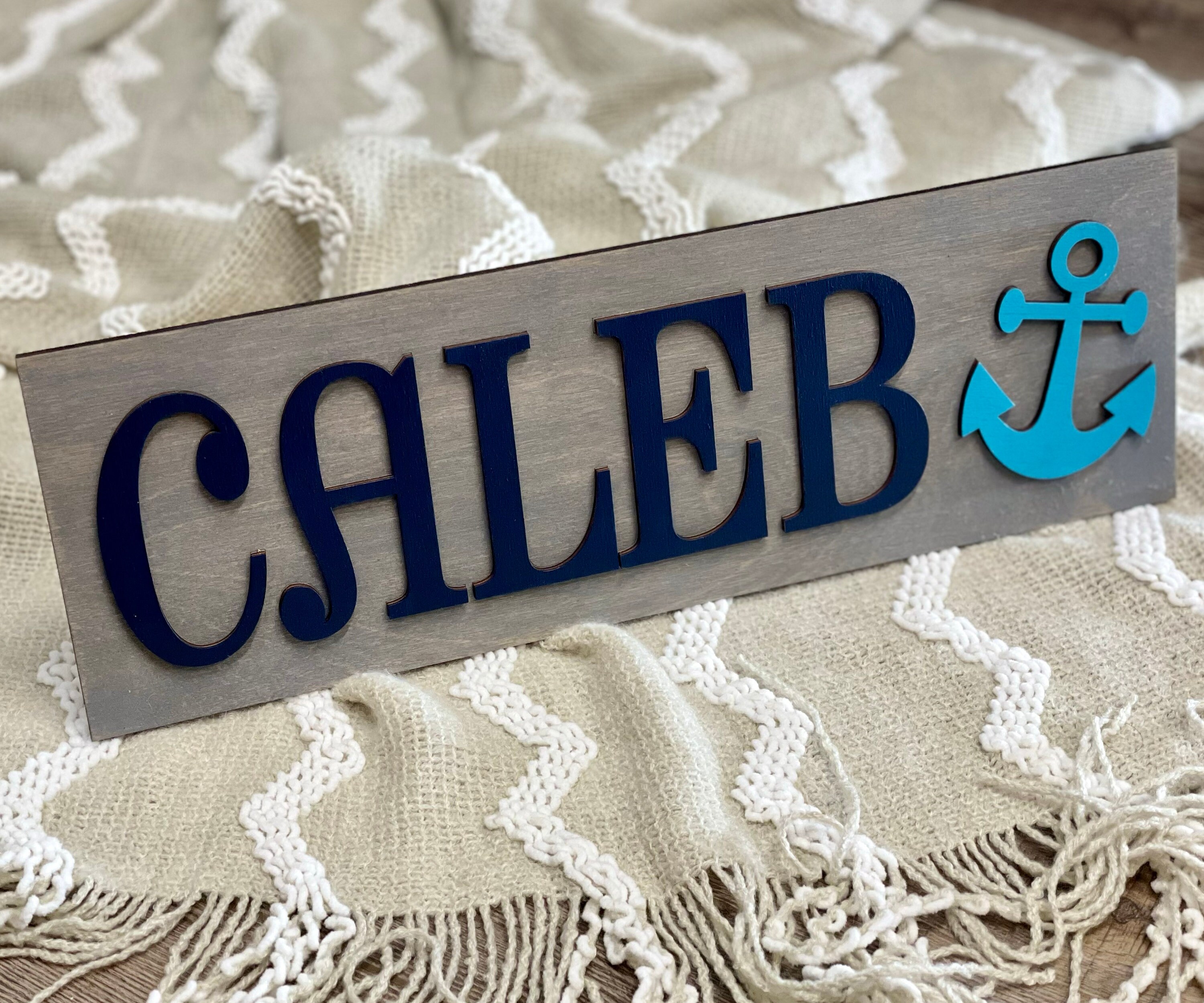 Anchor Name Sign Boys Nautical Nursery Decor Nautical Boys - Etsy Canada