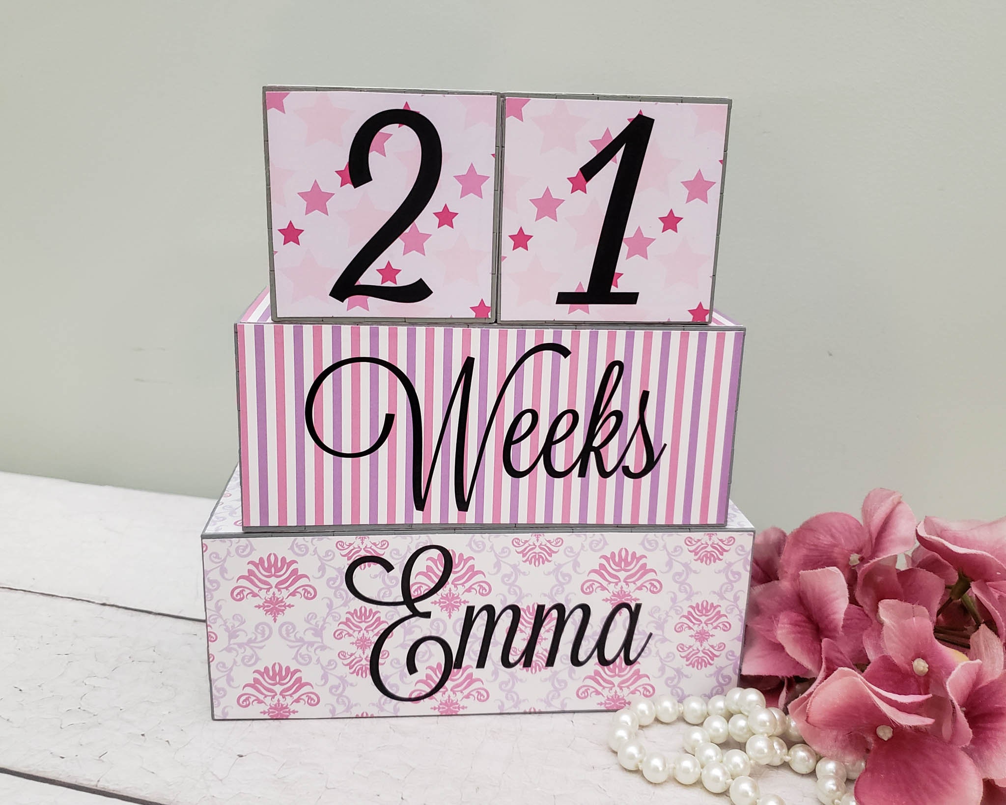 Personalized Blocks for Milestone Photo Prop Large Baby Age - Etsy Canada