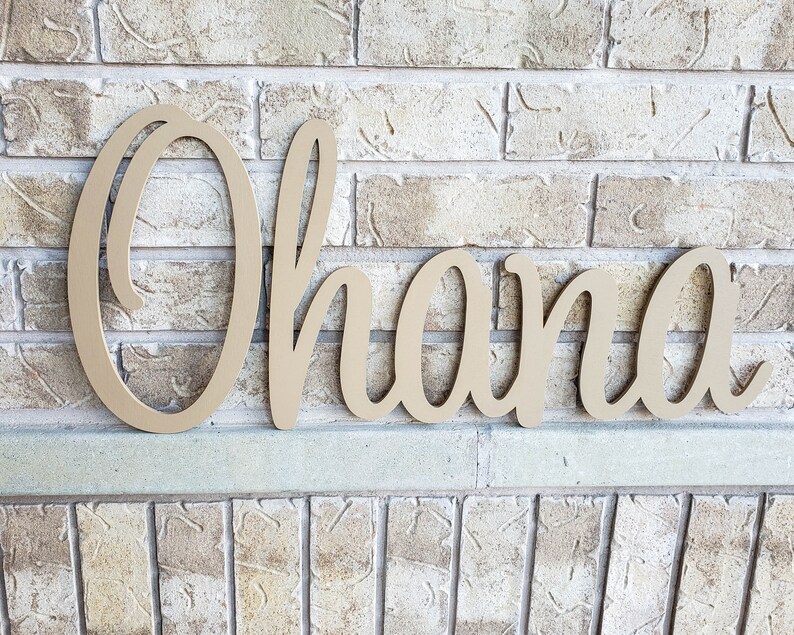 Ohana Wooden Letters Hawaiian Family Sign Large Ohana Home | Etsy