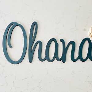 Ohana Wooden Letters, Hawaiian Family Sign, Large Ohana Home Decor Wall ...