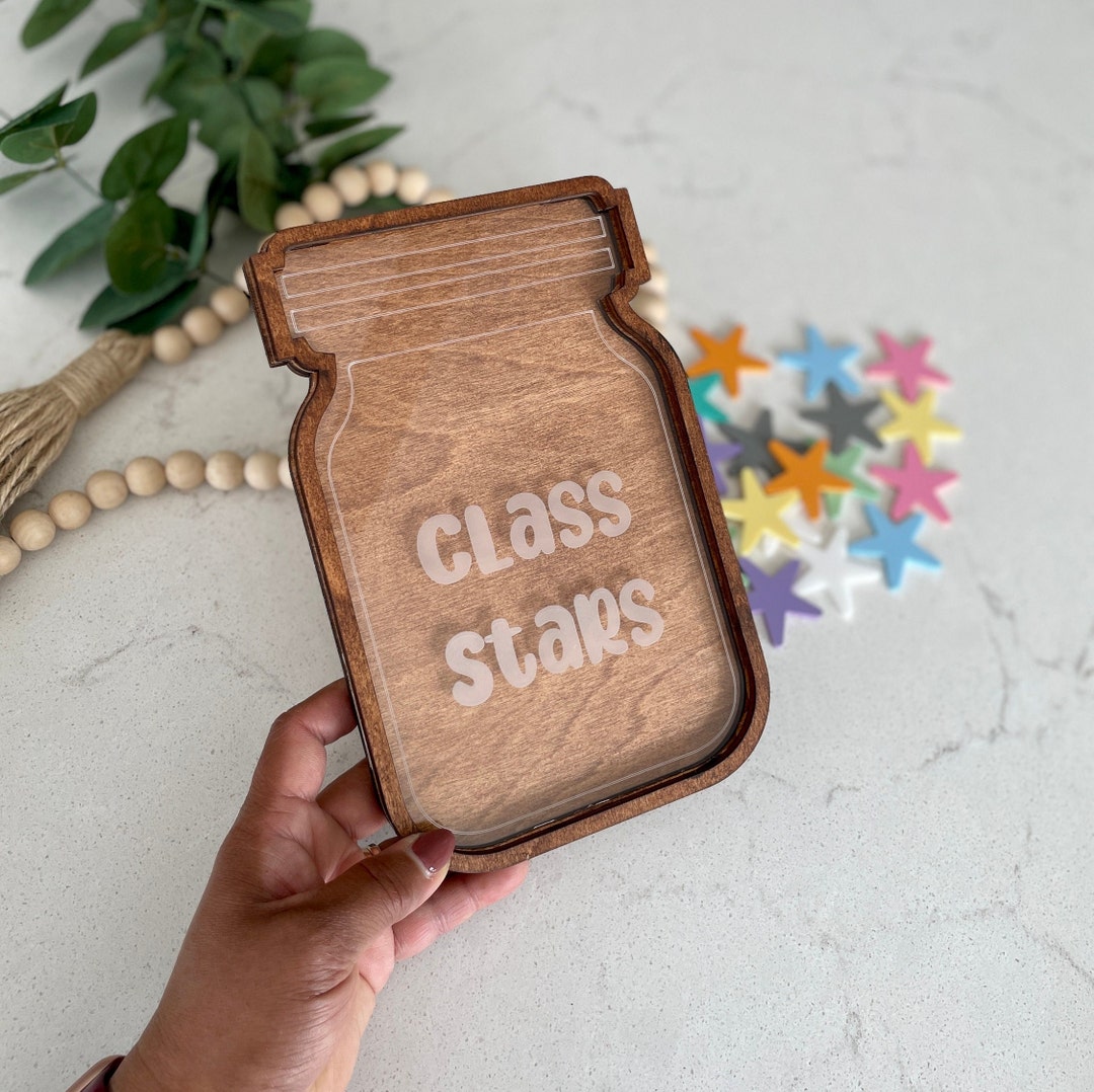 Class Stars Reward Jar With Tokens, Classroom Reward Jar, Good Behavior ...
