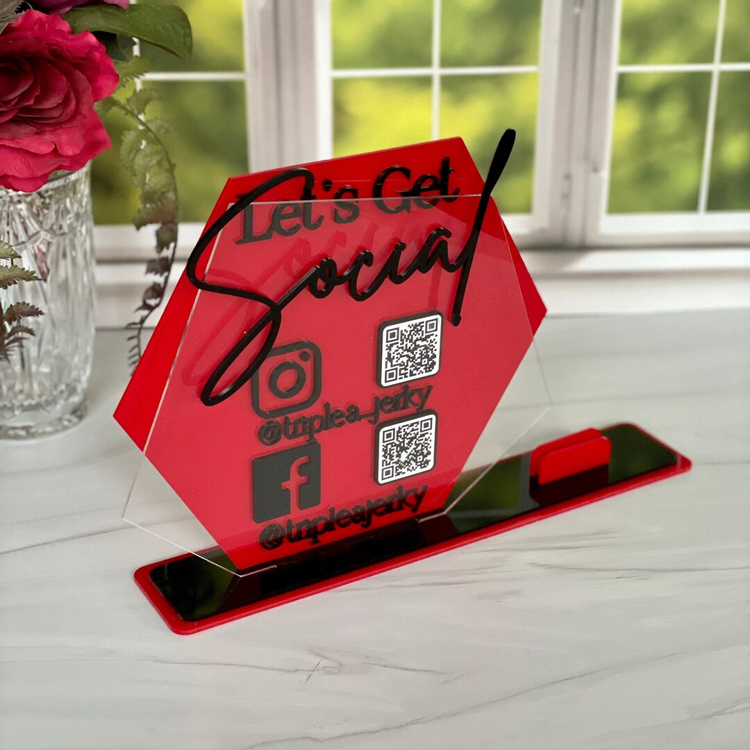 QR Code Sign, Social Media Sign for Vendor Markets, Scan to Pay ...