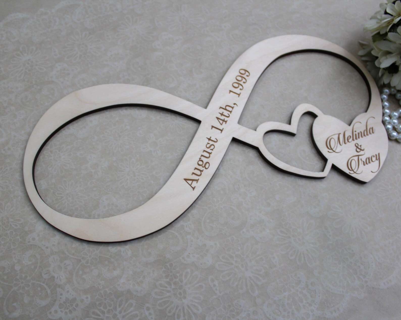 Infinity Heart Sign Infinity Love Sign With Names and Wedding | Etsy Canada