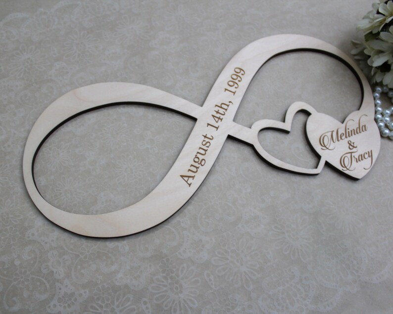 Infinity Heart Sign Infinity Love Sign With Names and Wedding | Etsy