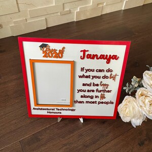 Personalized Graduation Photo Frame, Class of 2024 Grad Gift ...