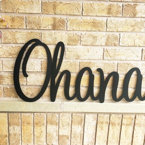 Ohana Wooden Letters, Hawaiian Family Sign, Large Ohana Home Decor Wall ...