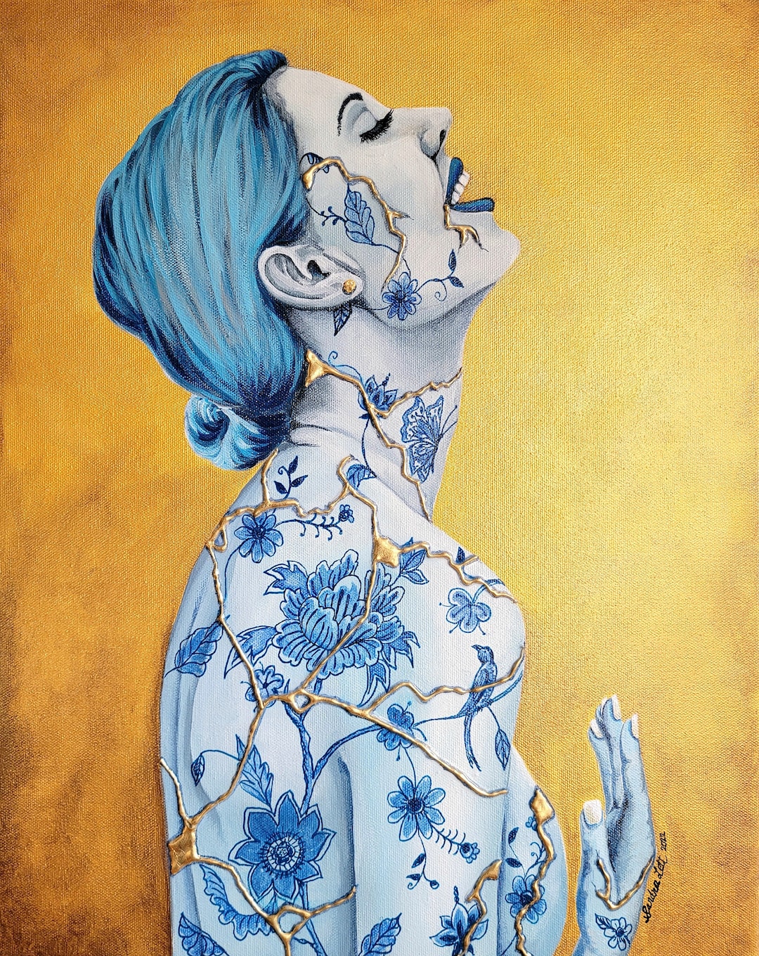 Kintsugi Woman #5 Enhanced Matte Print 16"x20" Hand Signed by Artist ...