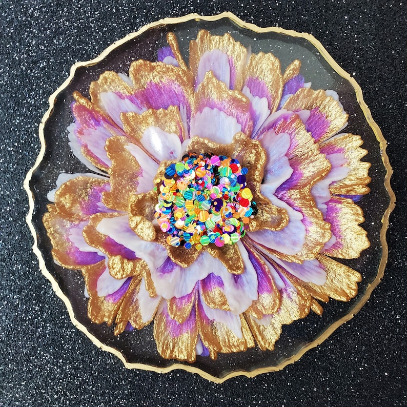 Resin Flower Coaster Tutorial Class 3 Techniques in 1 - Etsy