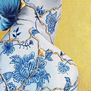 Kintsugi Woman #5 Enhanced Matte Print 12"x16" Hand Signed by Artist ...