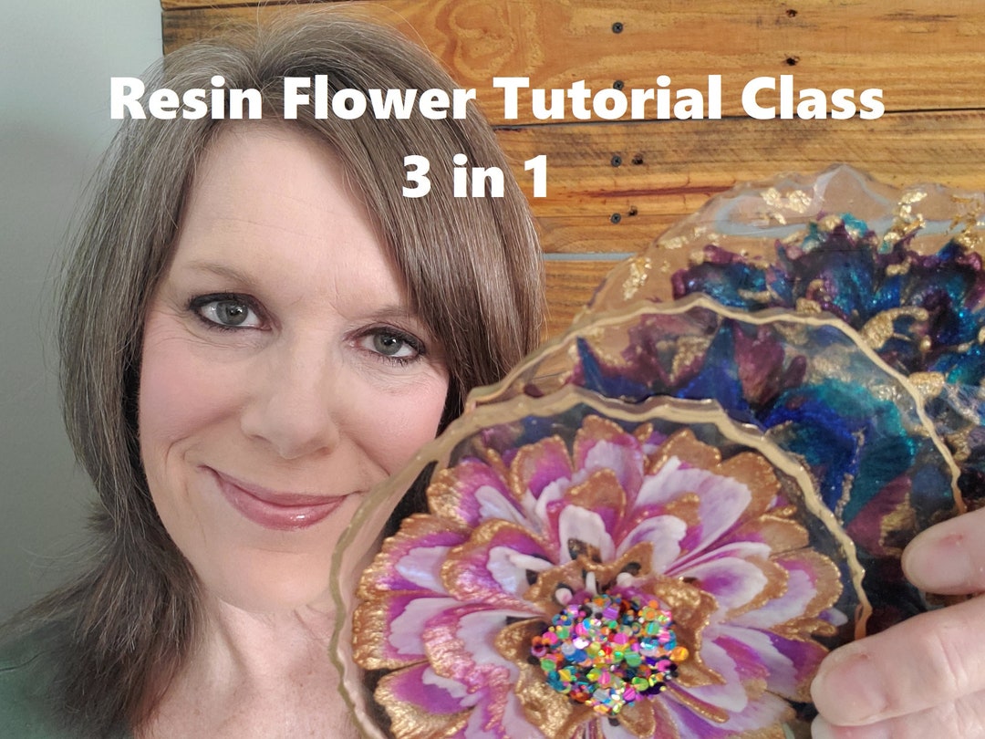Resin Flower Coaster Tutorial Class 3 Techniques in 1 - Etsy