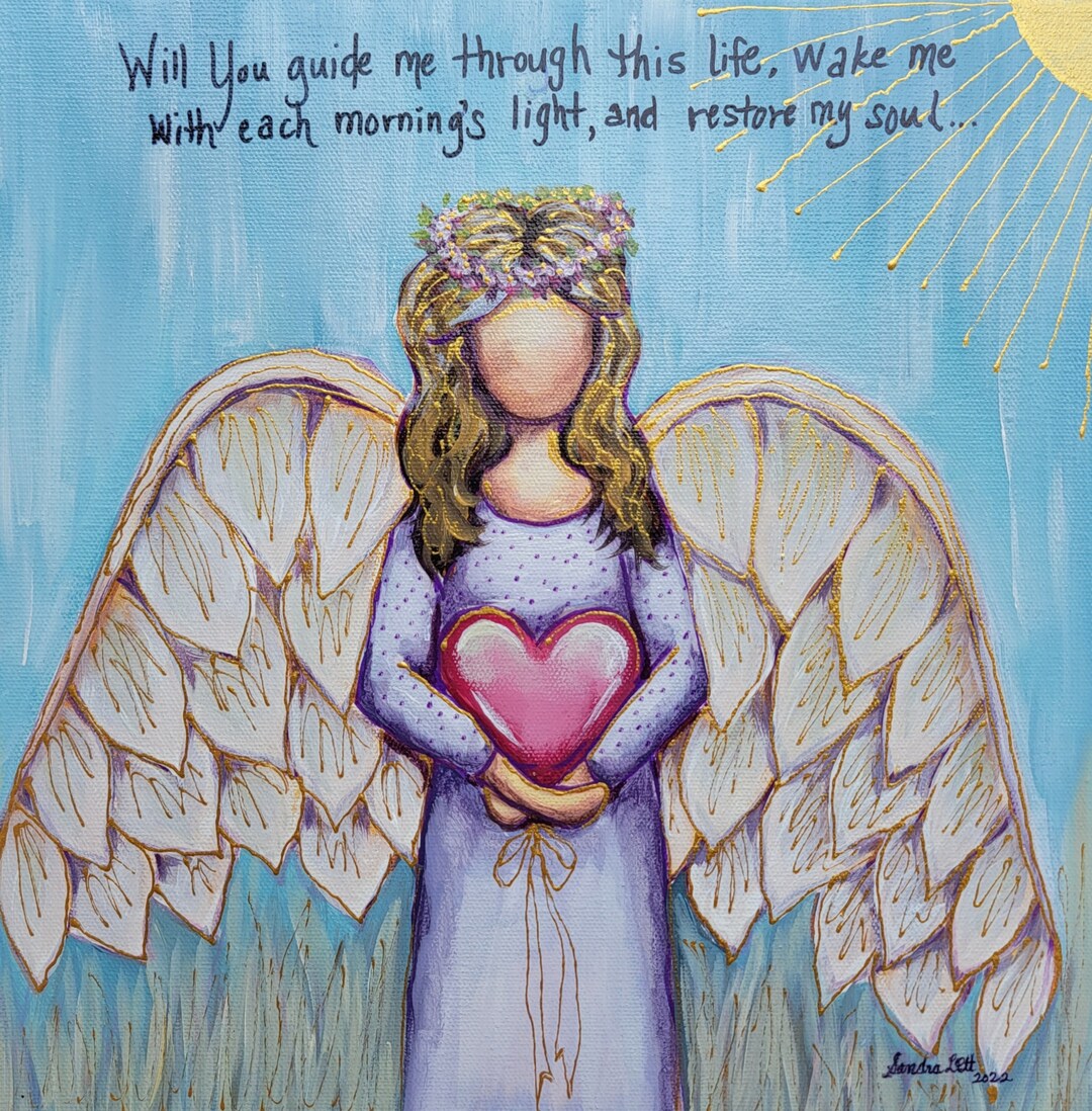 Restore My Soul 12"x12" Acrylic on Gallery Wrapped Canvas With Painted ...