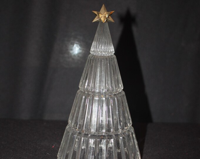 Avon Glass Christmas Tree With Star Topper - Etsy