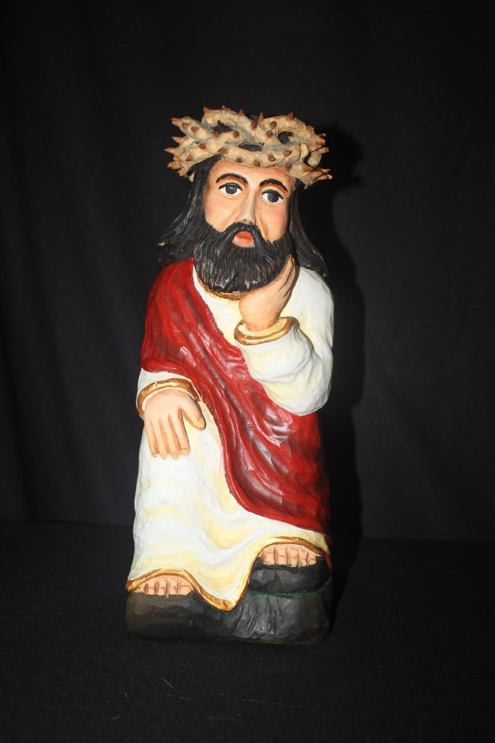 Larger Hand Carved Polish Folk Art Statue of Jesus, Artist Signed - Etsy