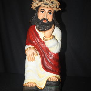 Larger Hand Carved Polish Folk Art Statue of Jesus, Artist Signed - Etsy