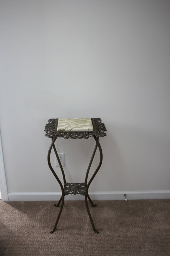 Vintage marble top plant stand store