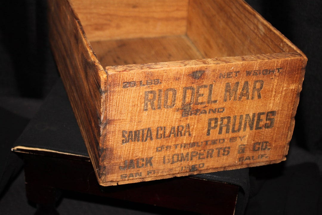 Rio Del Mar Prunes Crate Advertising Crate Wood Box - Etsy