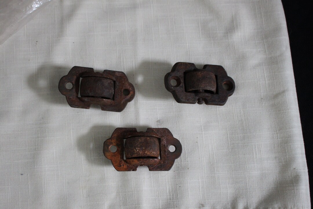 Set of 3 Antique Recessed Pocket Furniture Casters - Etsy