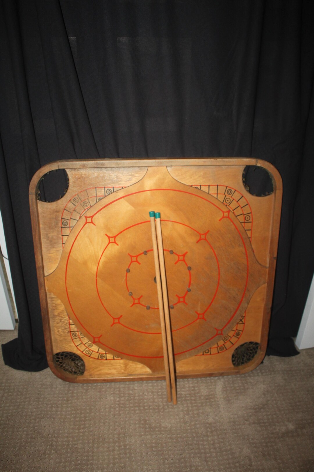 Carrom Board 4 Pieces, Unique 2 Boards, Crokinole Board, Oversized ...