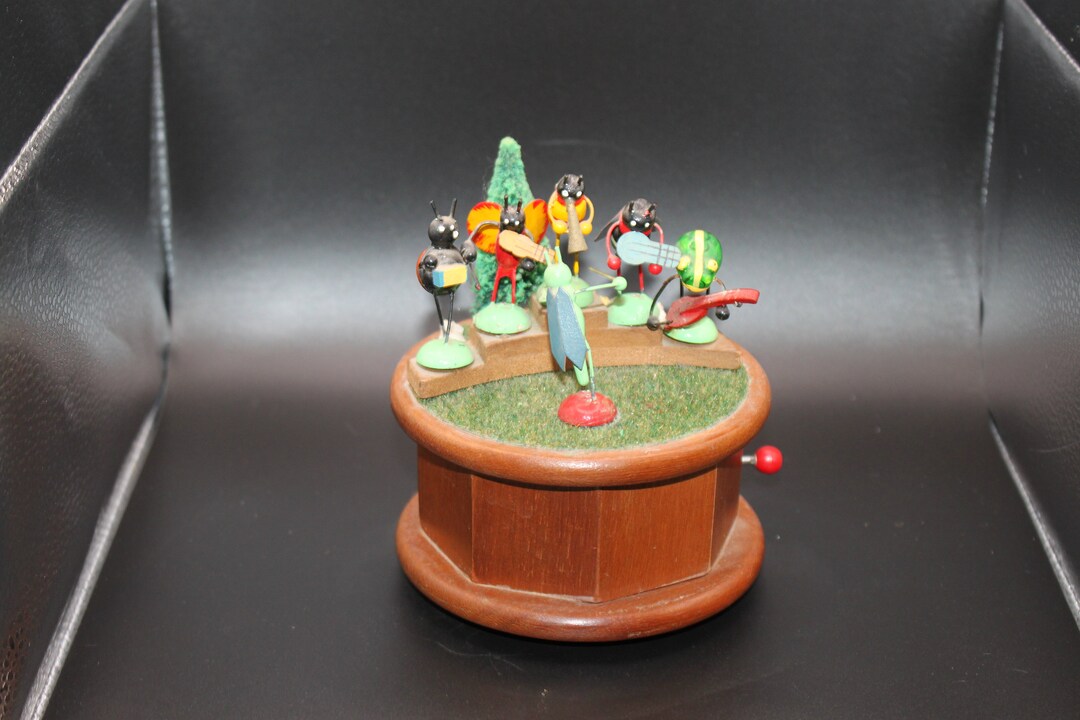 Unusual Enesco Wood Insects Music Box 1979 - Etsy