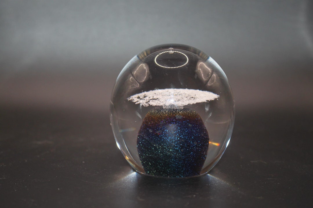 RW Stephan Glass Hand Blown Paperweight 1994, Dichroic Art Glass - Etsy