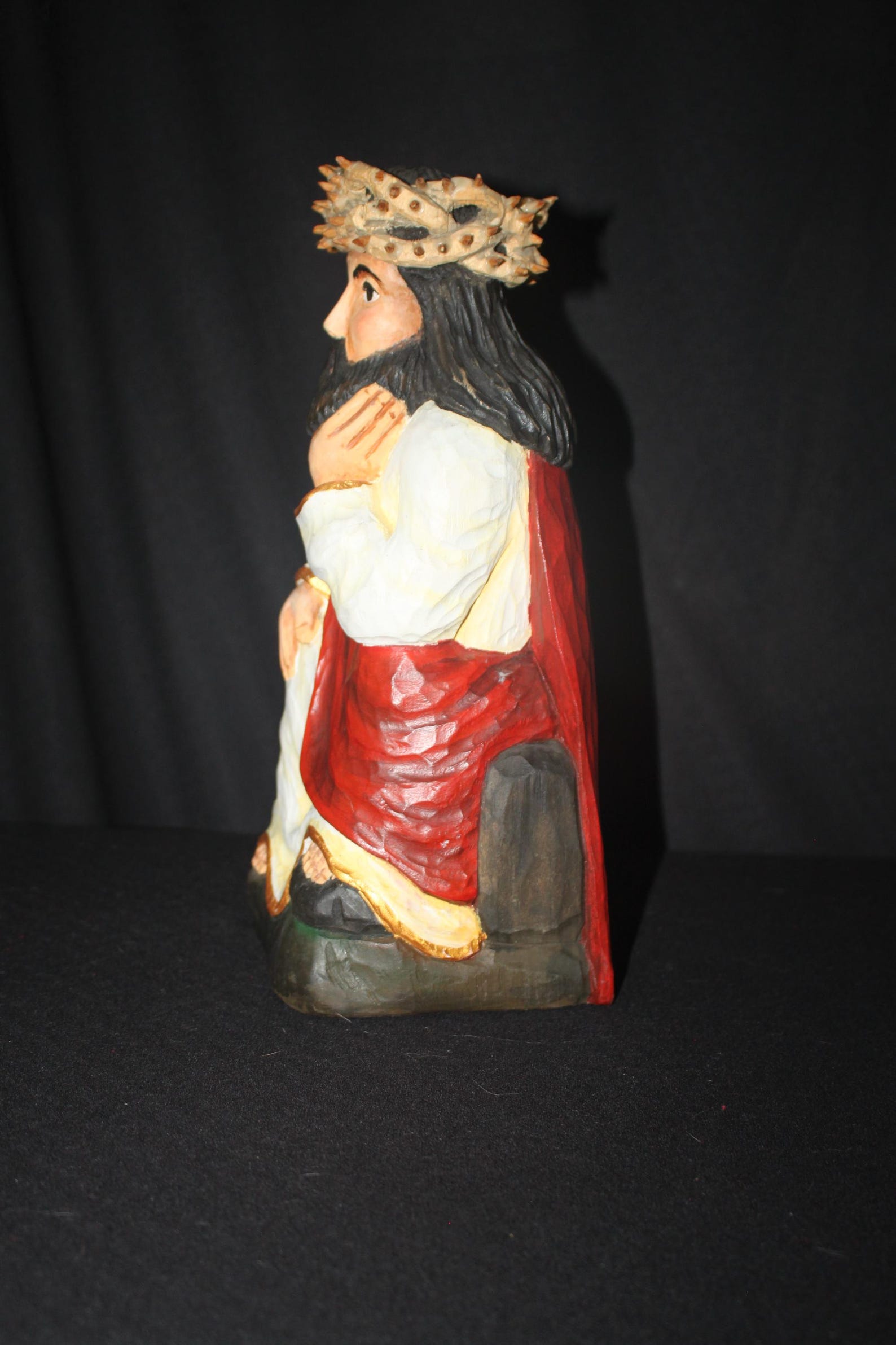 Larger Hand Carved Polish Folk Art Statue of Jesus, Artist Signed - Etsy