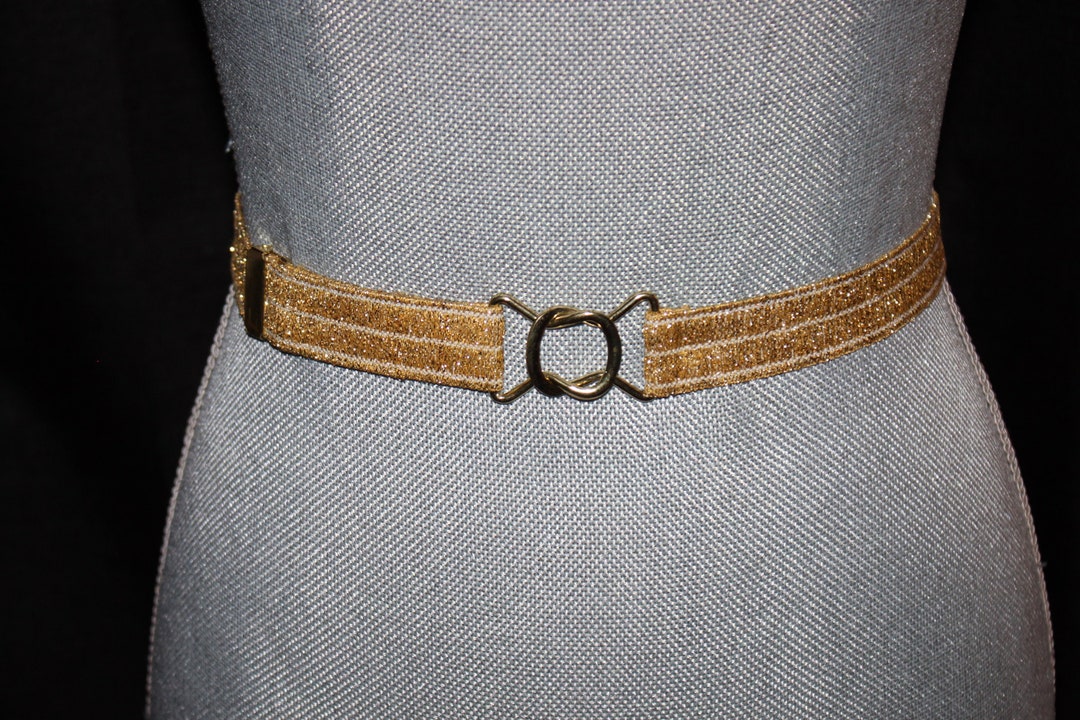 Gold Fabric Disco Belt, Gold Sparkly Belt, Stretch Adjustable - Etsy