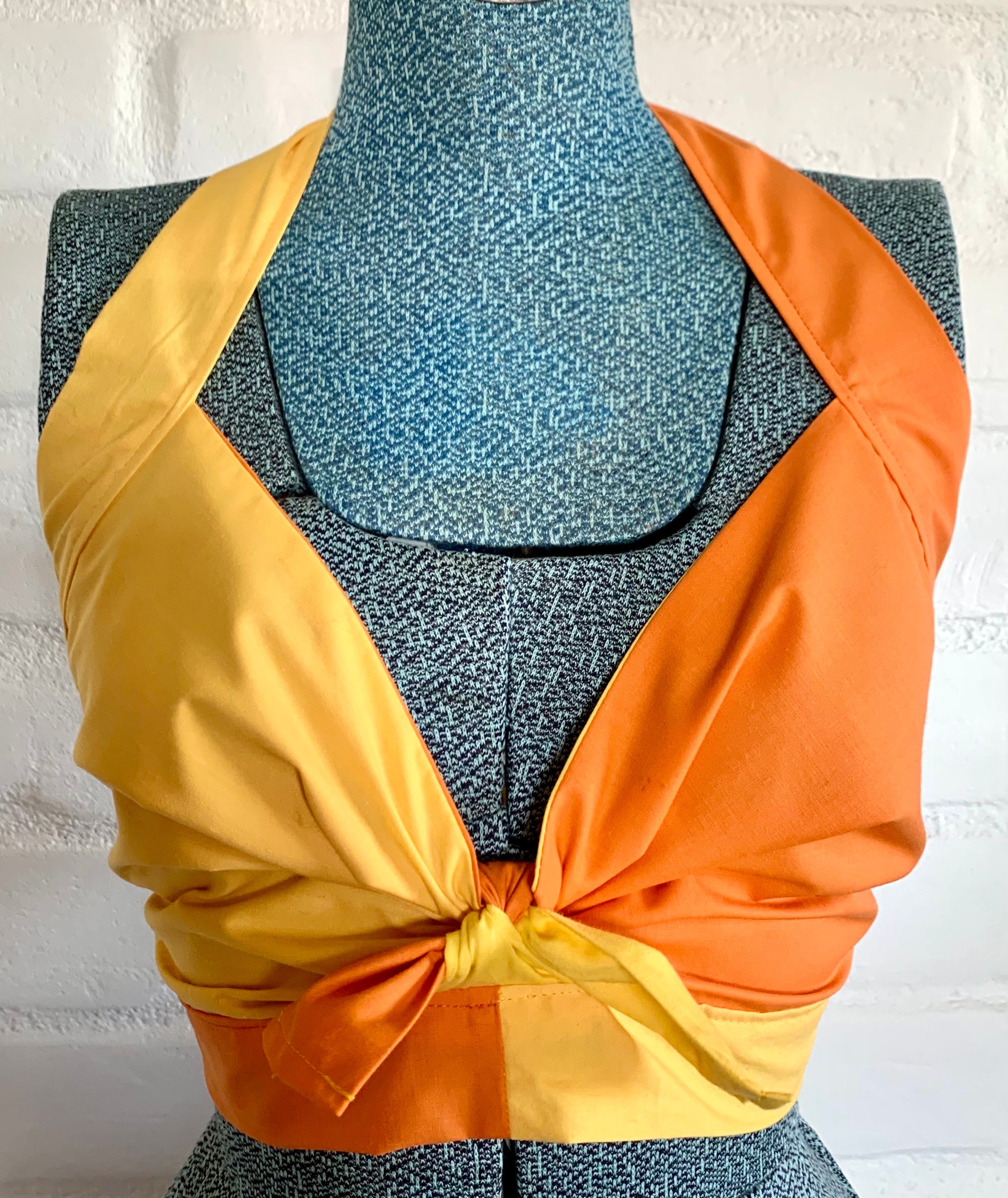 Vintage Inspired 1940s Colorblock Halter - Etsy