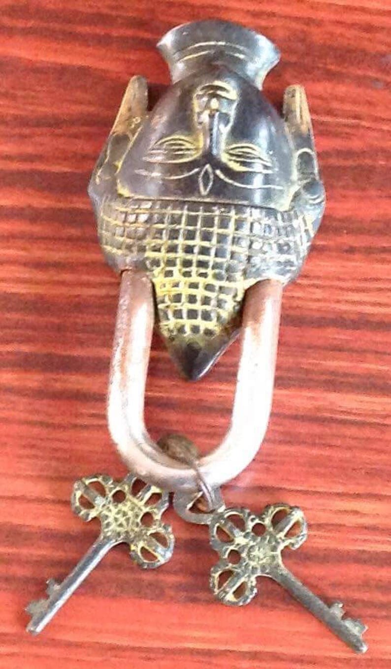 Vintage Buddha Lock and Keys - Etsy