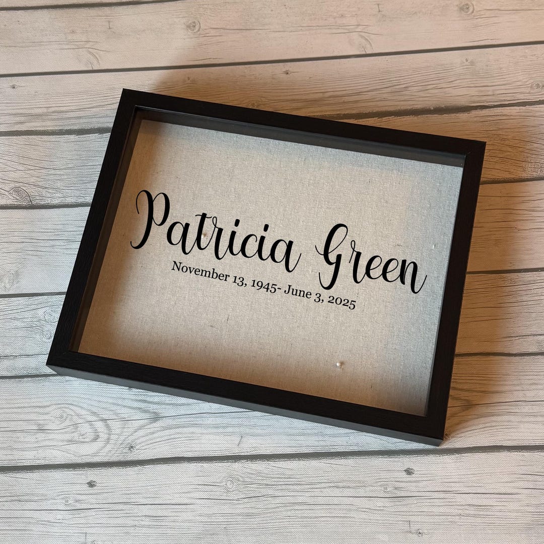 Celebration of Life Display Frame | Personalized Memorial Shadow Box ...