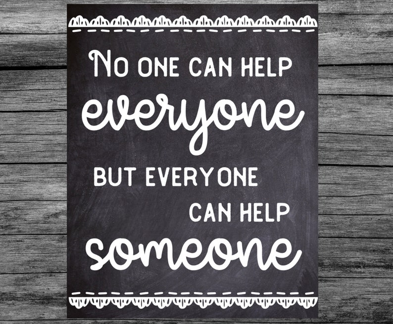 Classroom Poster Everyone Can Help Someone Kindness Digital | Etsy