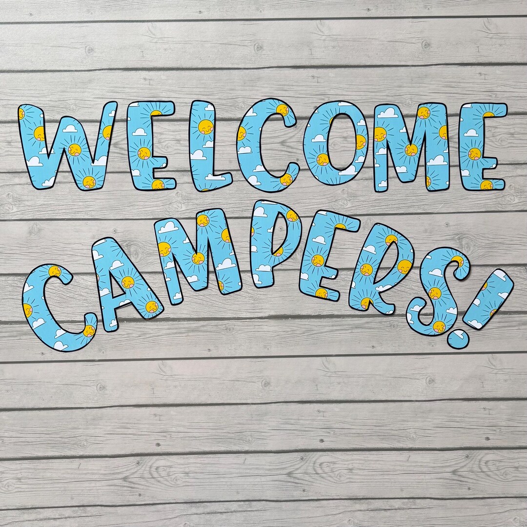 Welcome Campers Bulletin Board Kit | Campground Activity | Camping ...