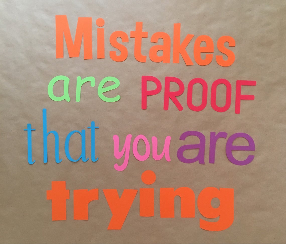 Bulletin Board Mistakes Are Proof That You Are Trying Growth | Etsy