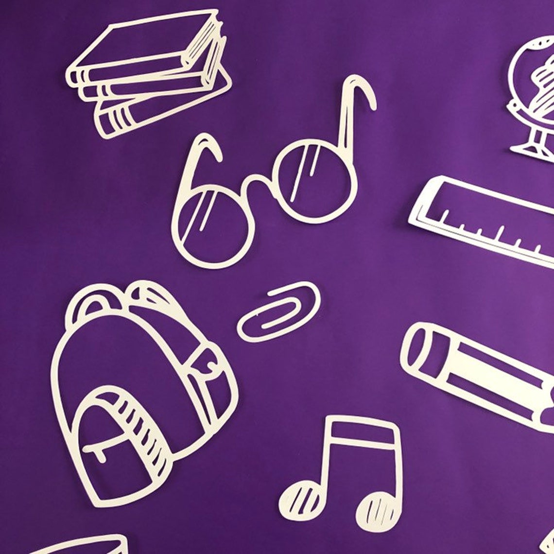 40 School Elements Paper Shapes Bulletin Boards Bulletin - Etsy