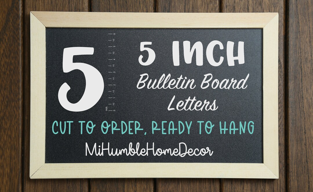 5 Inch Bulletin Board Letters, Classroom Decoration, Cut to Order ...