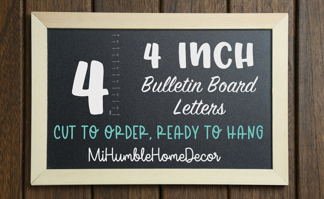 4 Inch Bulletin Board Letters, Classroom Decoration, Cut to Order ...