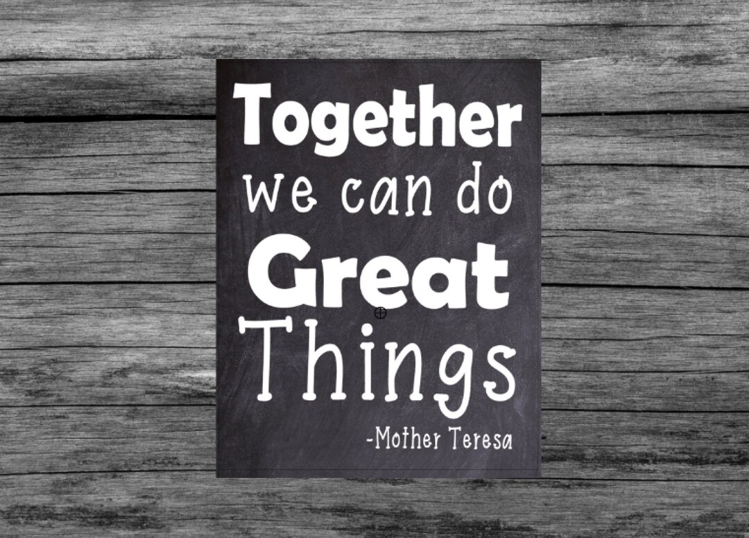 Classroom Poster- Together We Can Do Great Things, Kindness, Digital ...