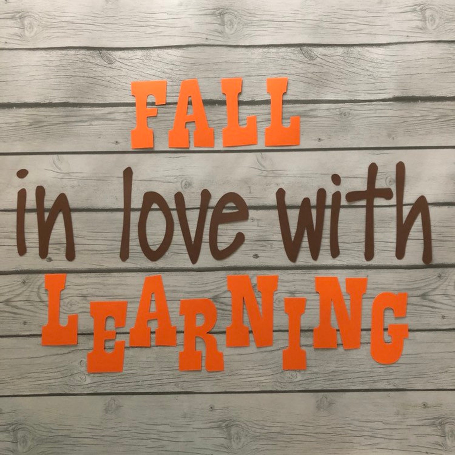 Fall in Love With Learning Bulletin Board Back to School | Etsy