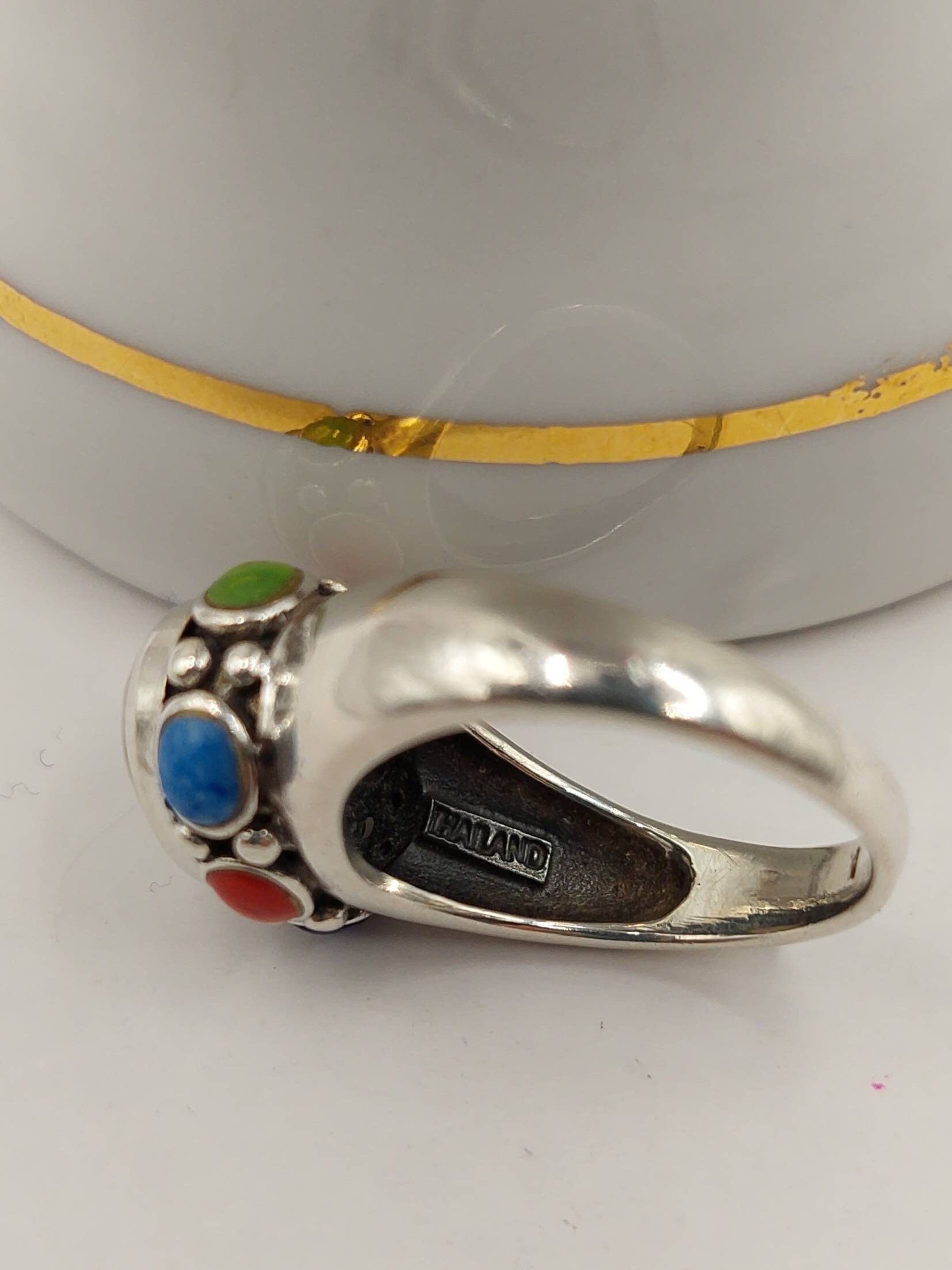 Vintage Barse 925 Thailand Multi Stone Ring - Etsy