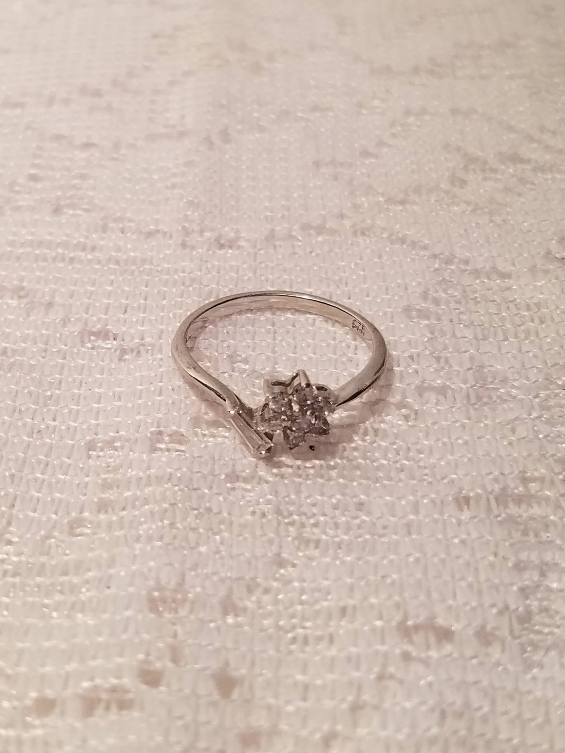 Vintage 925 Silver RSC CZ Diamond Ring Size 7 - Etsy