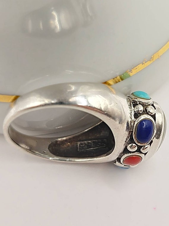 Vintage Barse 925 Thailand Multi Stone Ring - Gem