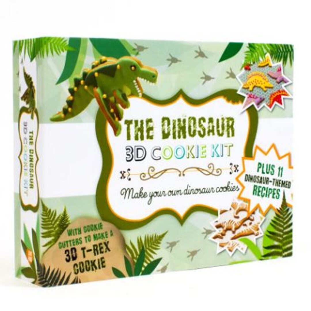 Dinosaur 3D Cookie Kit by Parragon Books. Includes Recipe Book, Four 3D ...
