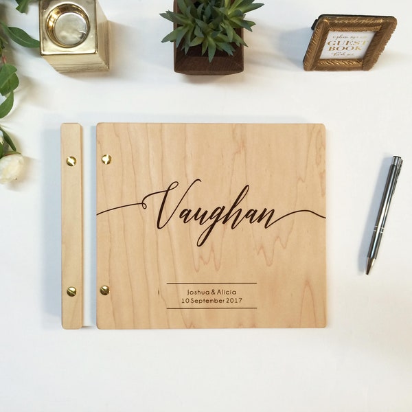 Wood Guest Book - Etsy