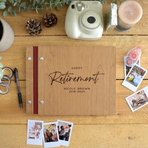 Happy Retirement Memory Book, Sign in Personalized Retirement Gift for ...