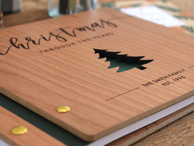 Family Christmas Memory Book, Holiday Photo Album, Custom Christmas ...