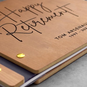 Happy Retirement Memory Book, Personalized Retirement Gift for Him or ...