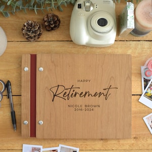 Happy Retirement Memory Book, Sign in Personalized Retirement Gift for ...