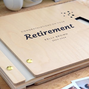 Congratulations on Your Retirement Memory Book, Personalized Retirement ...
